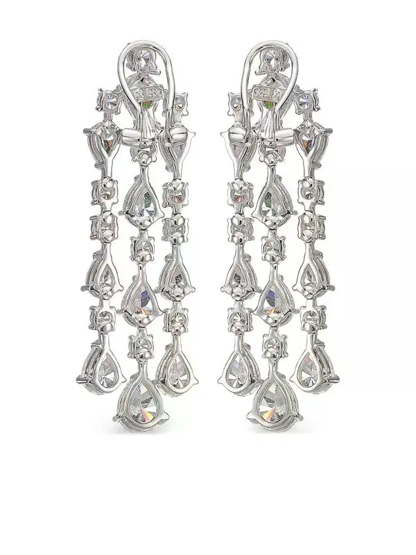 ANABELA CHAN 18kt White Gold Orchid Cascade Earrings