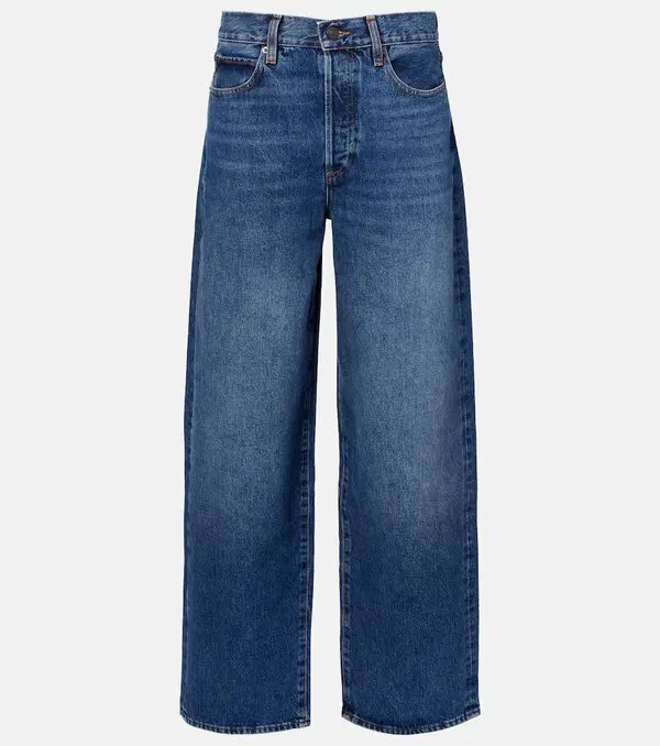 FRAME X Amelia Gray Detour High-rise Wide-leg Jeans - Blue