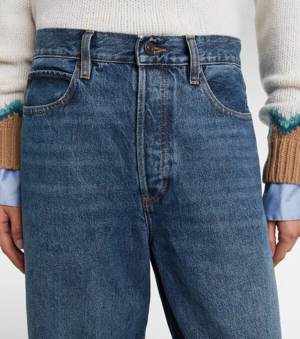 FRAME X Amelia Gray Detour High-rise Wide-leg Jeans - Blue