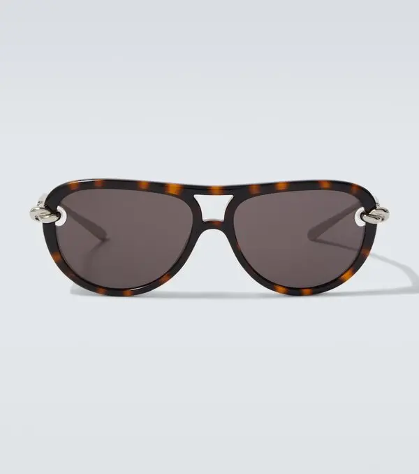 Bottega Veneta Knot Aviator Sunglasses - Brown