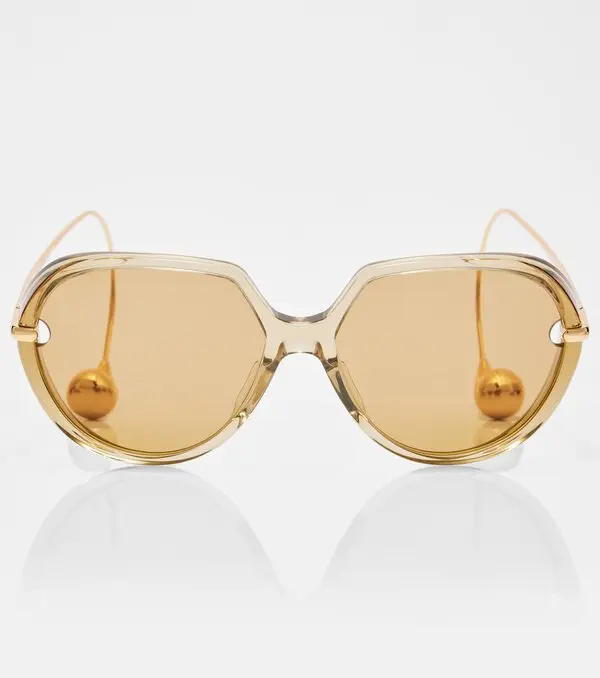 Bottega Veneta Drop Oversized Sunglasses - Yellow