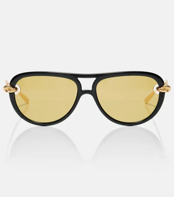 Bottega Veneta Aviator Sunglasses - Black