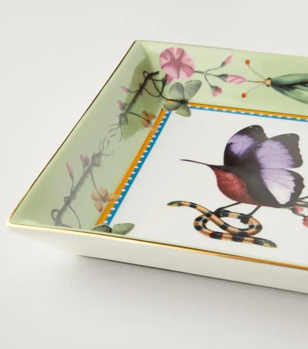 La DoubleJ Butterbird Porcelain Decorative Tray Beto Val
