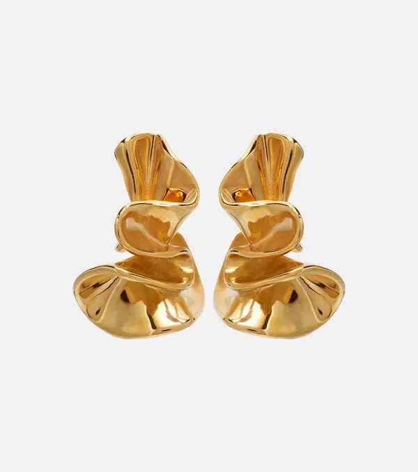 Bottega Veneta Plated Sterling Silver Stud Earrings - Gold