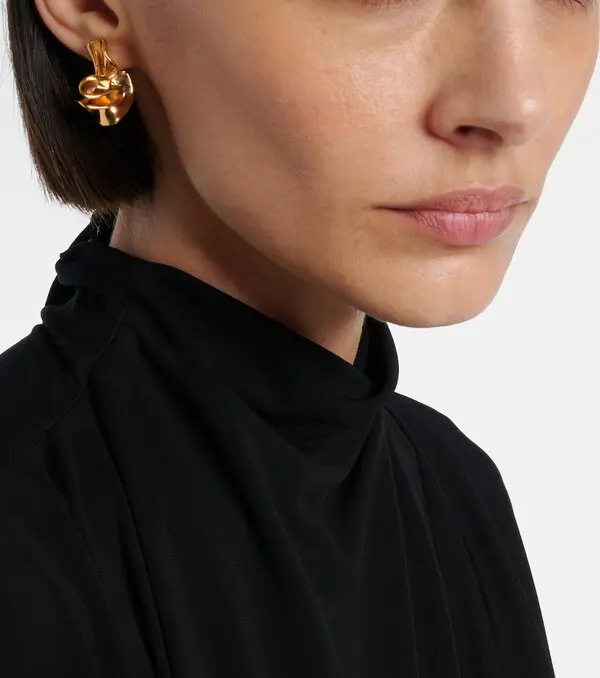Bottega Veneta Plated Sterling Silver Stud Earrings
