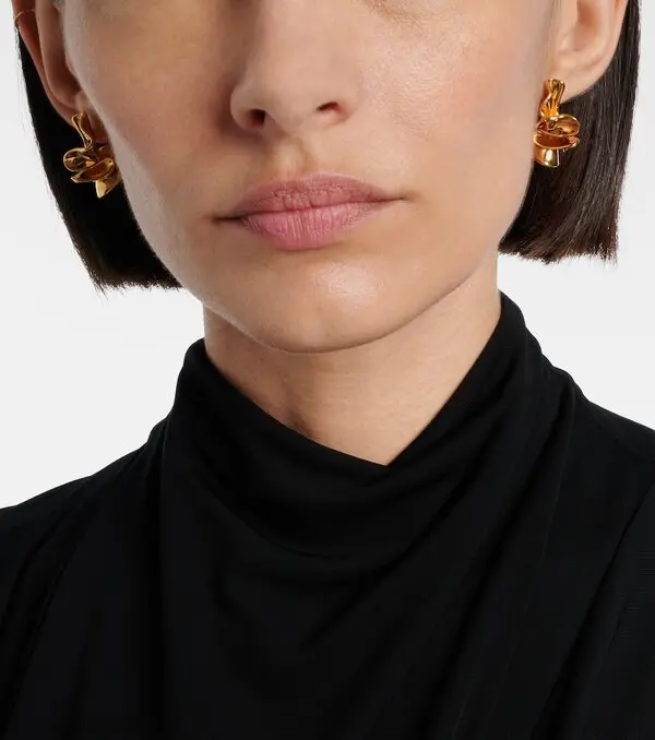 Bottega Veneta Plated Sterling Silver Stud Earrings