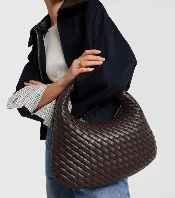 Bottega Veneta Small Leather Shoulder Bag - Brown