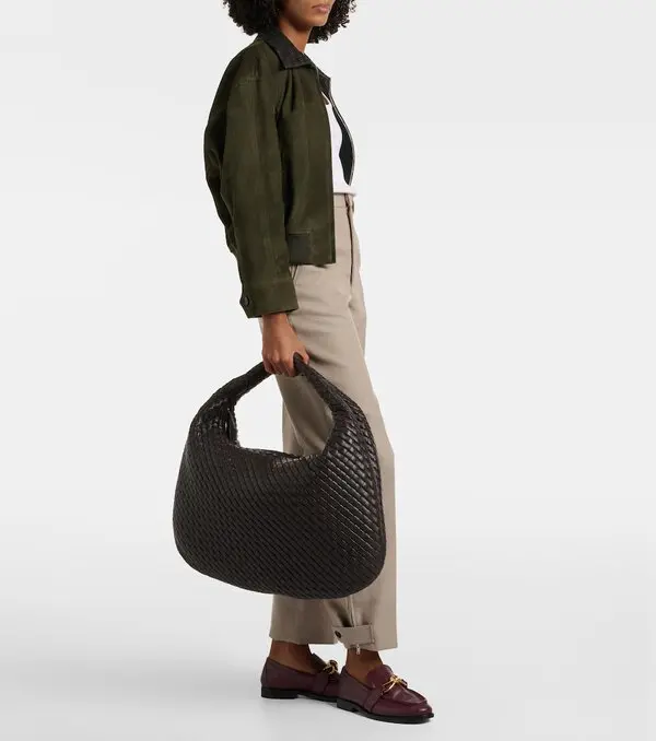 Bottega Veneta Maxi Veneta Large Shoulder Bag - Brown