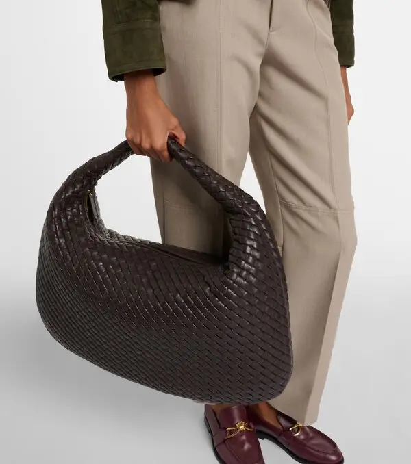 Bottega Veneta Maxi Veneta Large Shoulder Bag - Brown