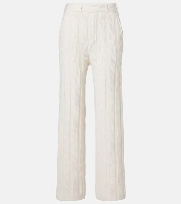 LISA YANG Ebba Low-rise Wide-leg Cashmere Pants - Beige