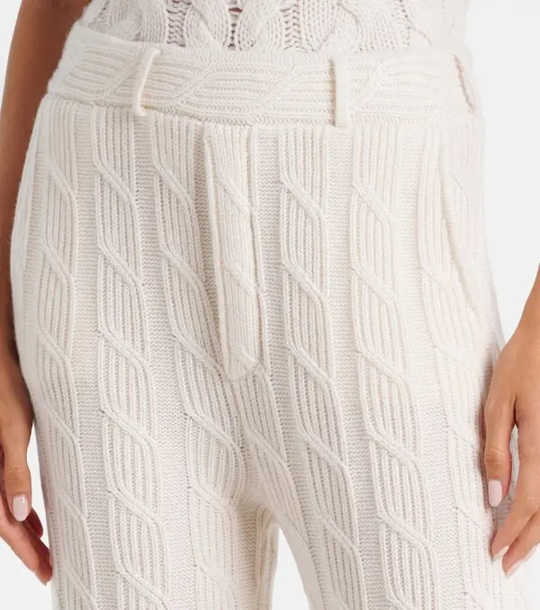 LISA YANG Ebba Low-rise Wide-leg Cashmere Pants - Beige