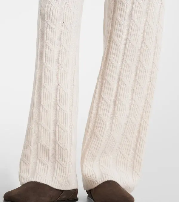LISA YANG Ebba Low-rise Wide-leg Cashmere Pants - Beige