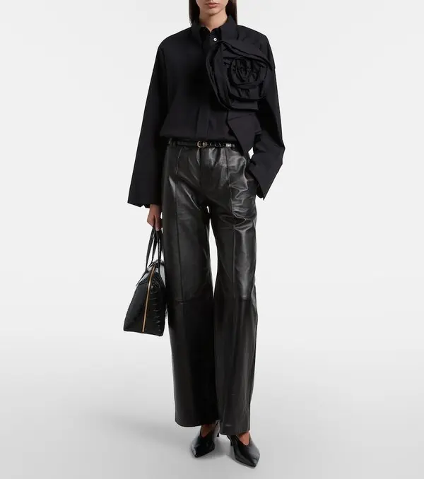 Dorothee Schumacher Floral Appliqué Cotton-blend Shirt