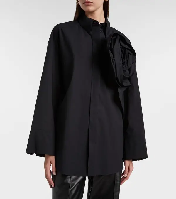 Dorothee Schumacher Floral Appliqué Cotton-blend Shirt