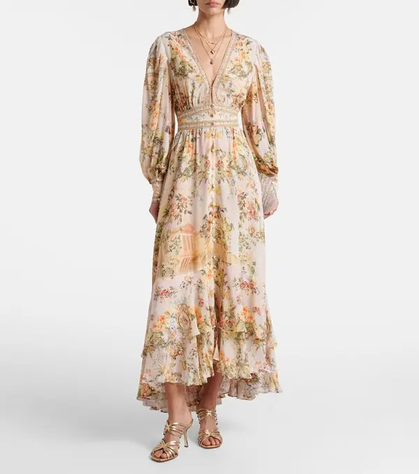 Camilla Embellished Floral Maxi Dress