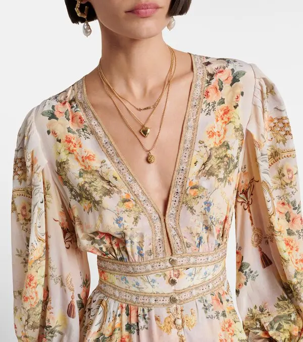 Camilla Embellished Floral Maxi Dress