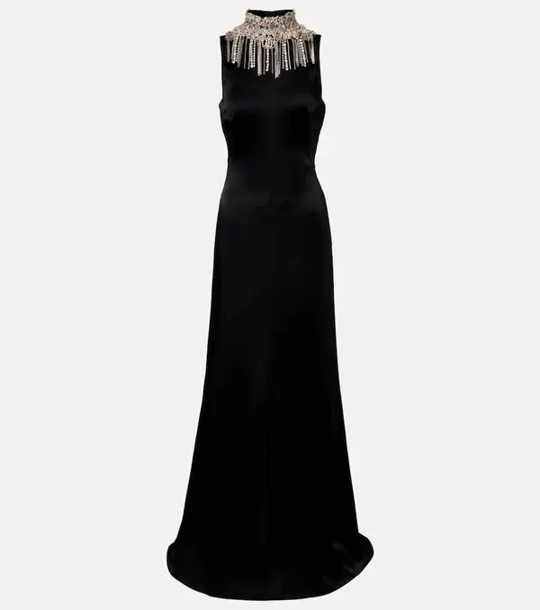 Alexander McQueen Embellished Open-back Gown