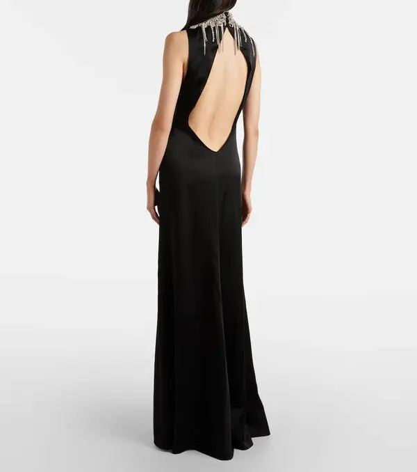Alexander McQueen Embellished Open-back Gown