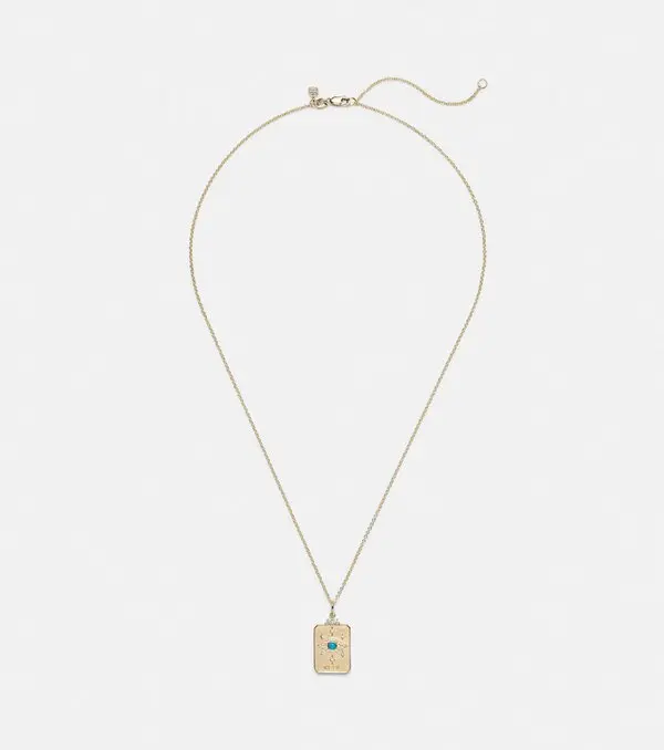 SYDNEY EVAN Eye Tarot Card Pendant Necklace - Gold