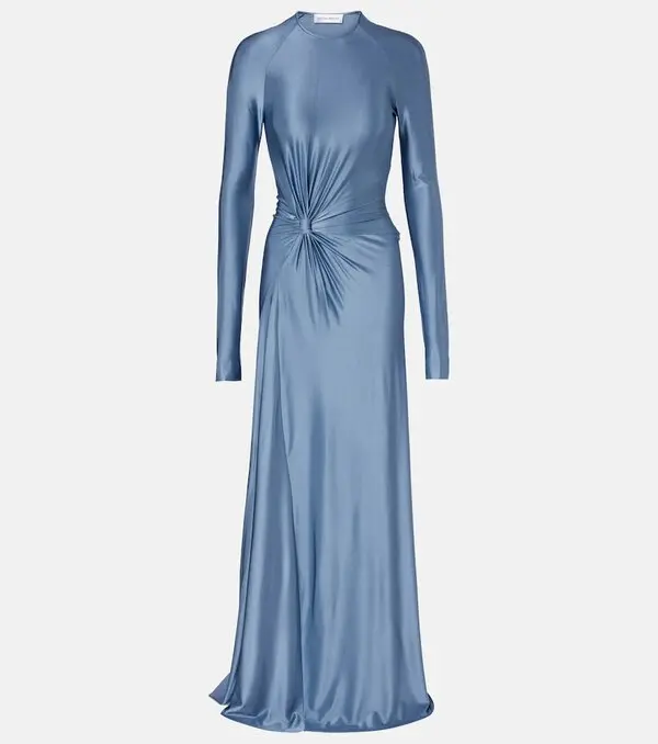 Victoria Beckham Jersey Maxi Dress - Blue