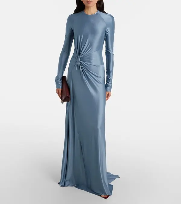 Victoria Beckham Jersey Maxi Dress - Blue