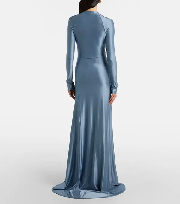 Victoria Beckham Jersey Maxi Dress - Blue