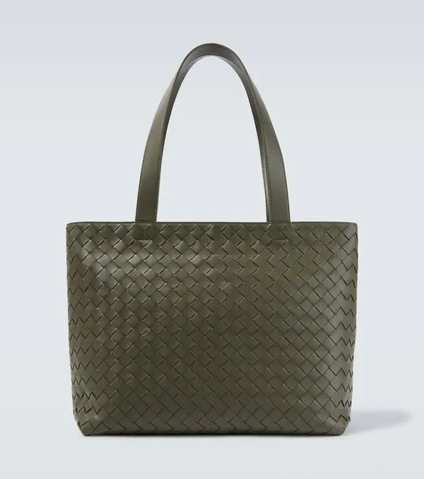 Bottega Veneta Intrecciato Small Leather Tote Bag - Green