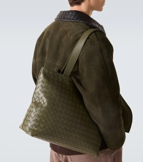 Bottega Veneta Intrecciato Small Leather Tote - Green