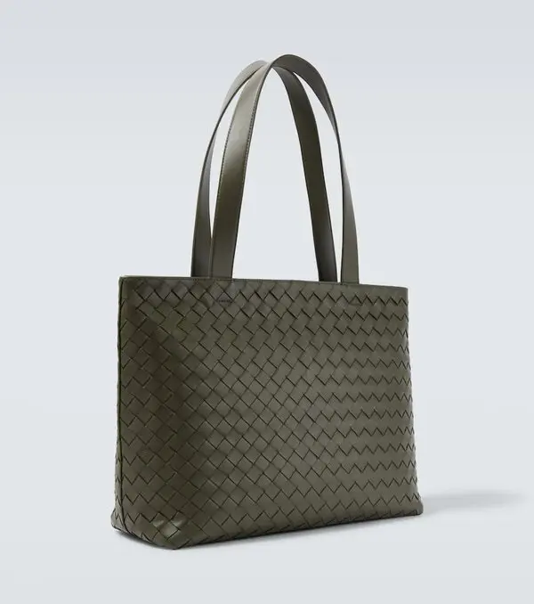 Bottega Veneta Intrecciato Small Leather Tote - Green