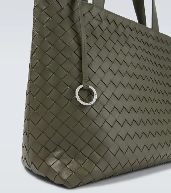 Bottega Veneta Intrecciato Small Leather Tote - Green