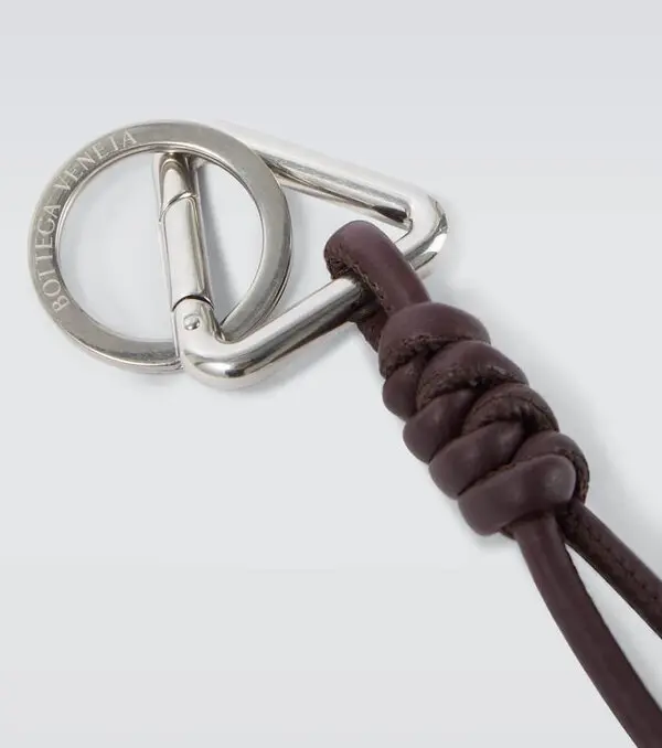 Bottega Veneta Leather Keychain - Brown