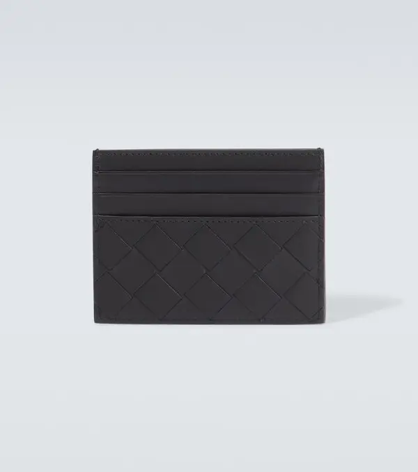 Bottega Veneta Intrecciato Leather Card Holder - Black