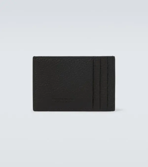 Bottega Veneta Intrecciato Leather Card Holder - Green