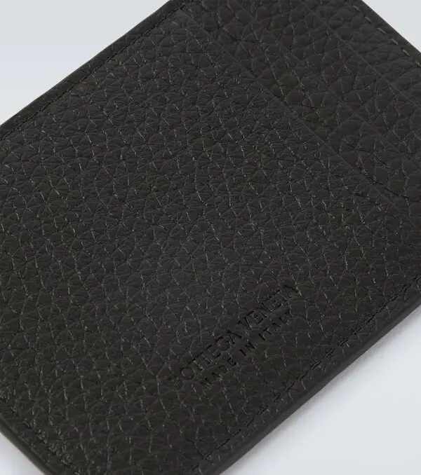 Bottega Veneta Intrecciato Leather Card Holder - Green