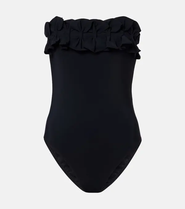 KARLA COLLETTO Freya Bow-detail Bandeau Swimsuit - Black