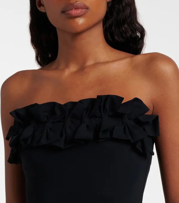 KARLA COLLETTO Freya Bow-detail Bandeau Swimsuit - Black