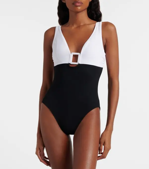 KARLA COLLETTO Mira Colorblocked Swimsuit - Black