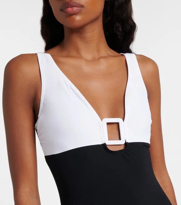 KARLA COLLETTO Mira Colorblocked Swimsuit - Black