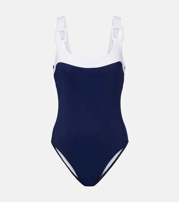 KARLA COLLETTO Mira Colorblocked Swimsuit - Blue