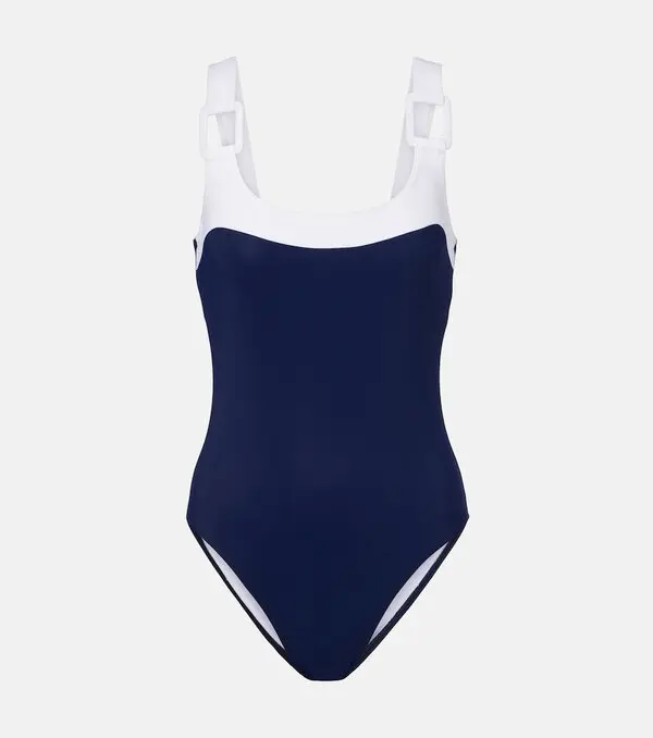 KARLA COLLETTO Mira Colorblocked One Piece Swimsuit - Blue