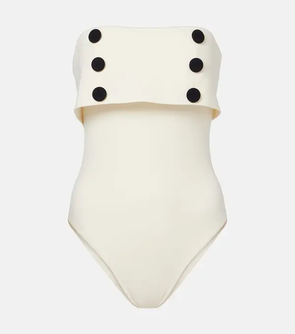 KARLA COLLETTO Billie Colorblocked Swimsuit - White