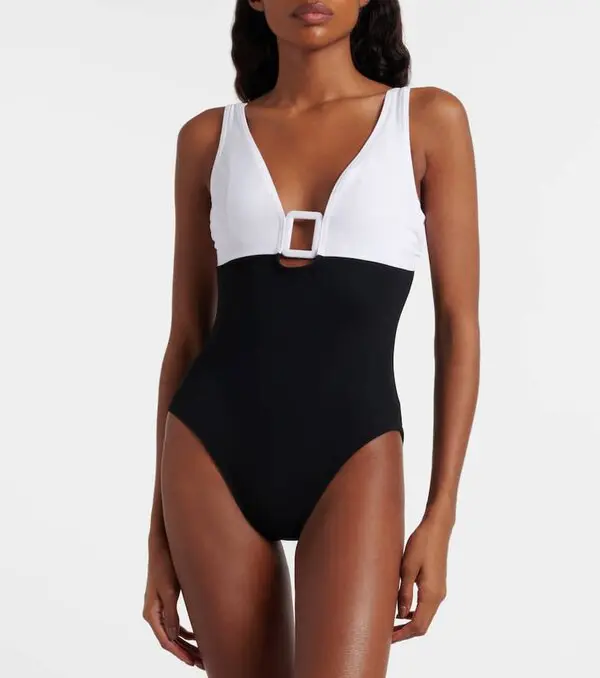 KARLA COLLETTO Mira Colorblocked Swimsuit - Black