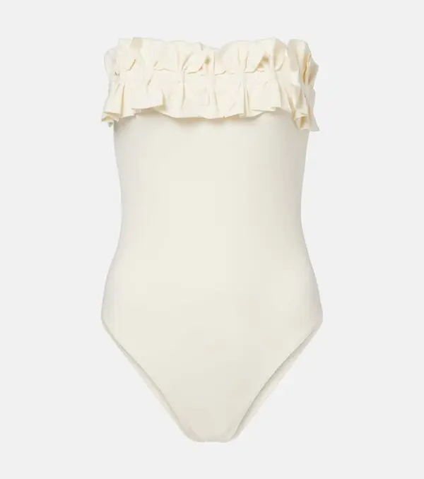 KARLA COLLETTO Freya Ruffled Swimsuit - White