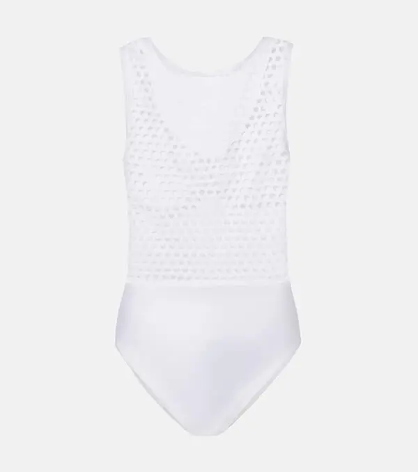 KARLA COLLETTO Aster Open-knit Swimsuit - White