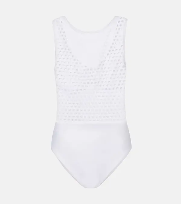 KARLA COLLETTO Aster Open-knit Swimsuit - White