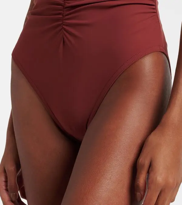 KARLA COLLETTO Basics Ruched Bandeau Swimsuit - Brown