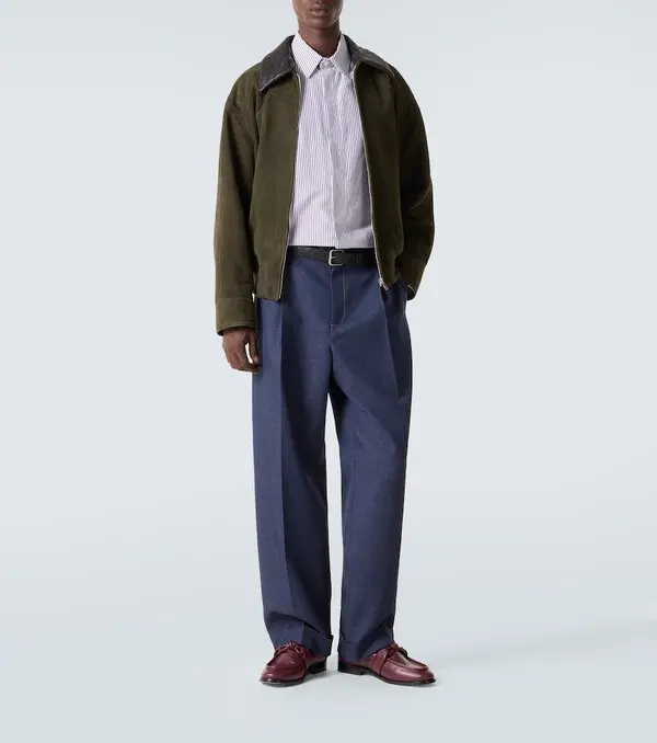 Bottega Veneta Intrecciato Suede Blouson Jacket