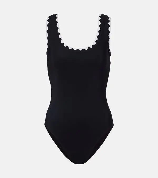 KARLA COLLETTO Lia Scalloped Swimsuit - Black