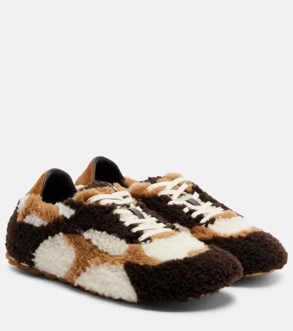 Bottega Veneta Orbit Flash Wool Sneakers - Brown