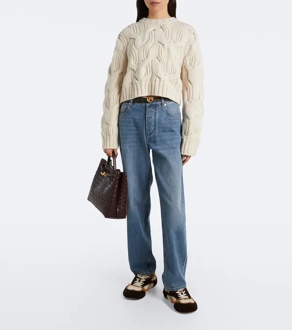 Bottega Veneta Orbit Flash Wool Sneakers - Brown